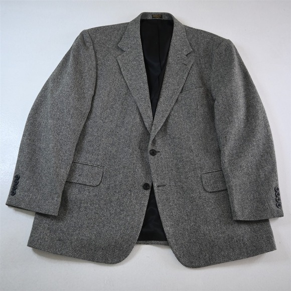Robert Graham | Suits & Blazers | Robert Stock 46r Gray Herringbone ...